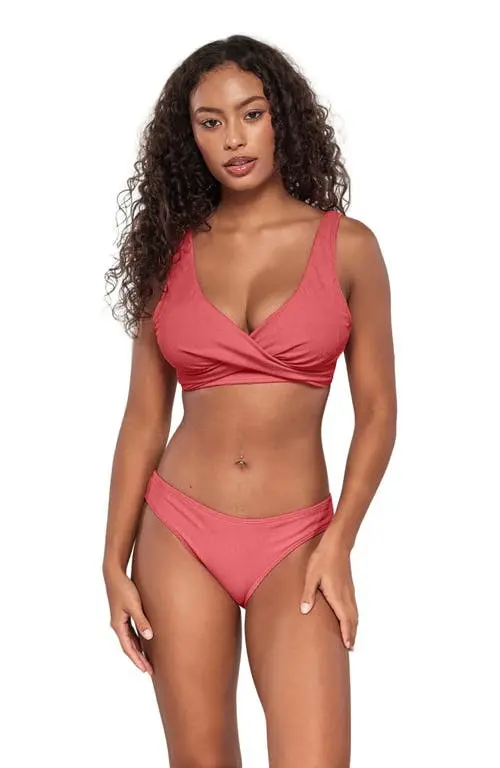 PACIFICA BY SUNSETS Mirabella F Cup Bikini Swimsuit Top - Hibiscus Tea