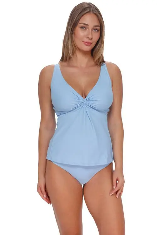 SUNSETS Forever Tankini Swimsuit Top Dd Cup - Blue Whisper