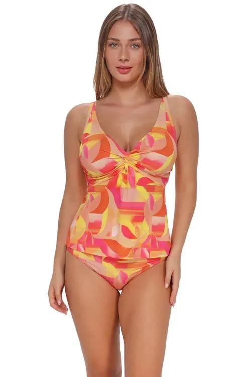 SUNSETS Forever Tankini Swimsuit Top Dd Cup - Dreamsicle Crepe