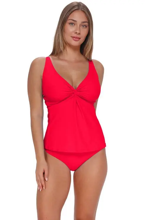 SUNSETS Forever Tankini Swimsuit Top Dd Cup - Geranium