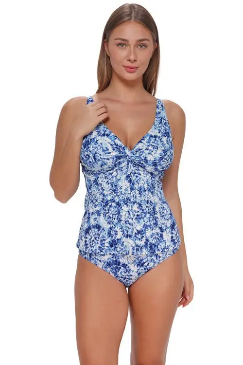 SUNSETS Forever Tankini Swimsuit Top - Island Ink Rib