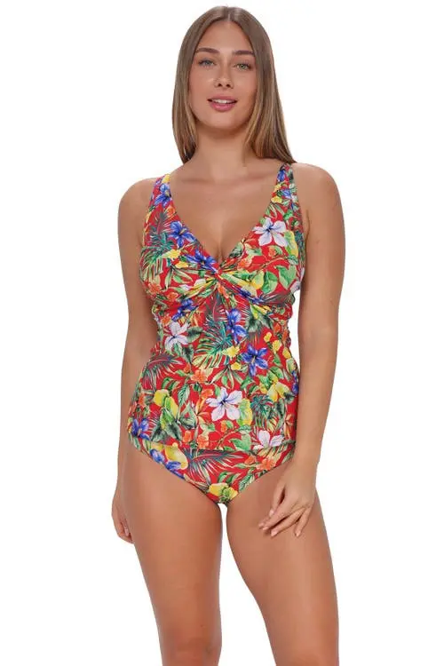 SUNSETS Forever Tankini Swimsuit Top Dd Cup - Surf's Up