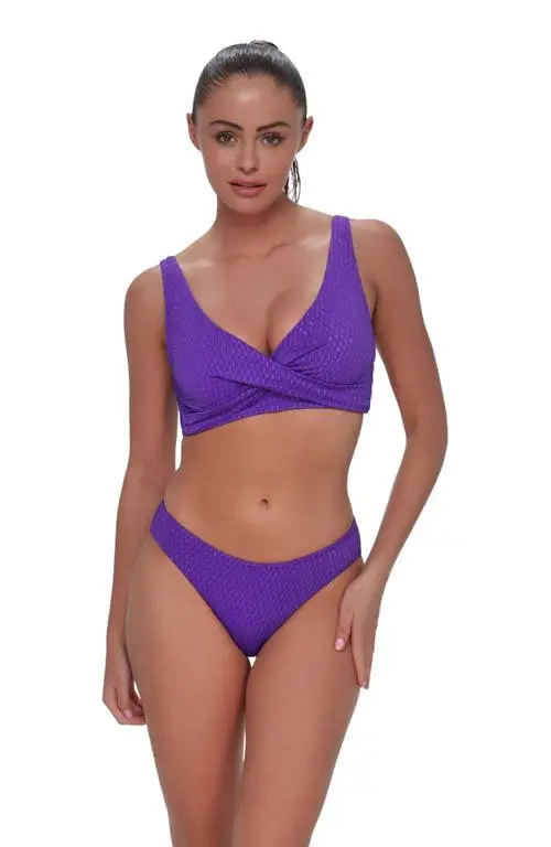 PACIFICA BY SUNSETS Penny Hipster Bikini Bottom - Purple Gem Lurex
