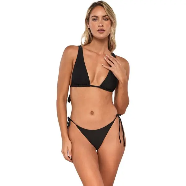 SWIM SYSTEMS Mila Triangle Bikini Top - Black