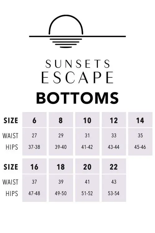 SUNSETS ESCAPE Bayside Bike Short Swim Bottom - Black