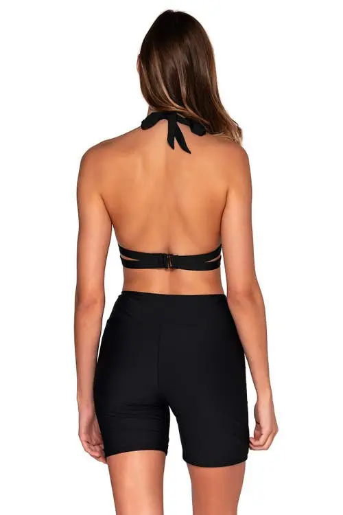 SUNSETS ESCAPE Bayside Bike Short Swim Bottom - Black