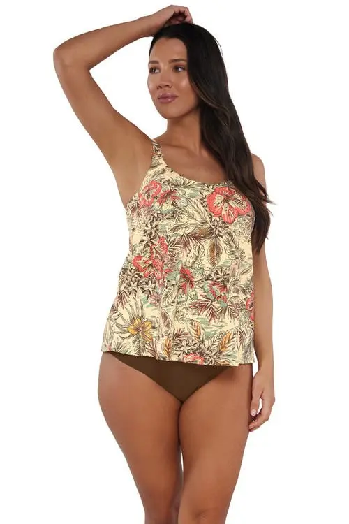 SUNSETS ESCAPE Jenna Tankini Top - Island Spice