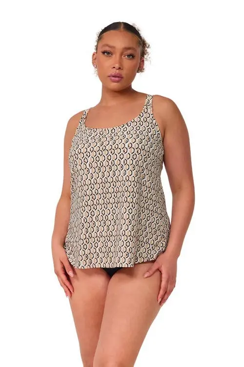 SUNSETS ESCAPE Jenna Tankini Top - Sand Drift