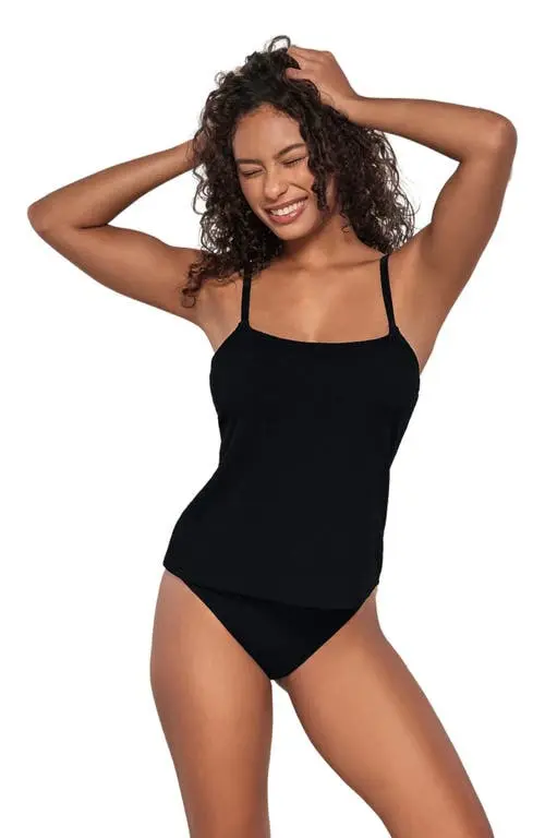 PACIFICA BY SUNSETS Coralie Tankini Swimsuit Top D Cup - Black Pacifica