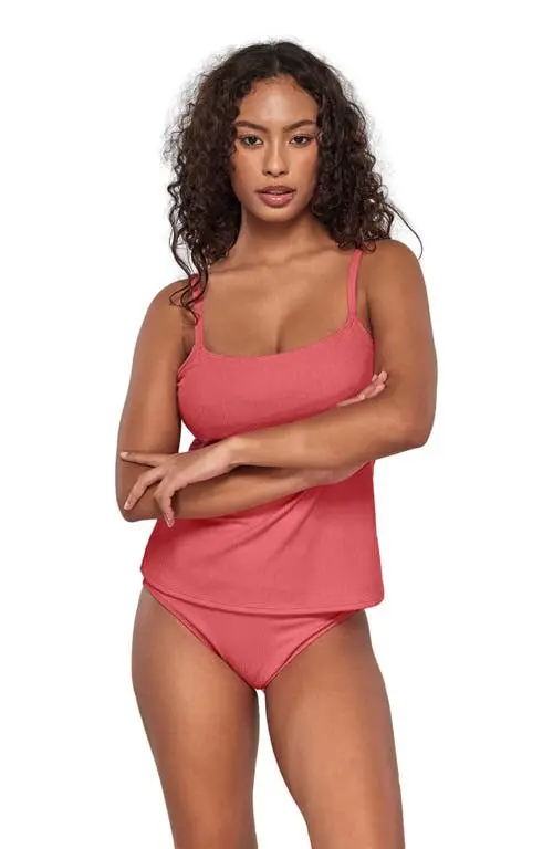 PACIFICA BY SUNSETS Coralie Tankini Swimsuit Top D Cup - Hibiscus Tea