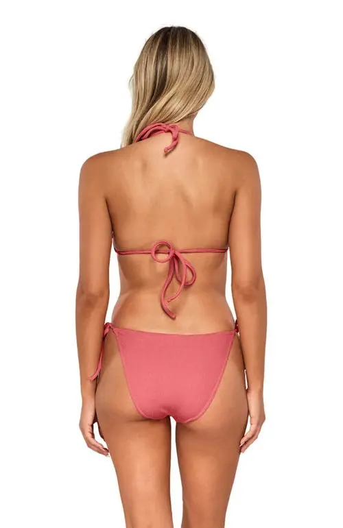 PACIFICA BY SUNSETS Taryn Tie Side Bikini Bottom - Hibiscus Tea