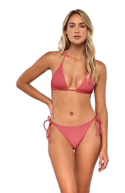 PACIFICA BY SUNSETS Tiana Triangle Bikini Top - Hibiscus Tea