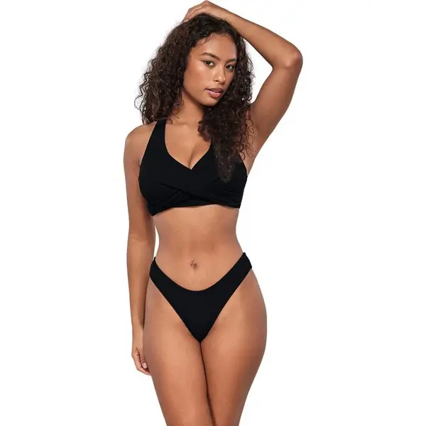 PACIFICA BY SUNSETS Mirabella Bikini Swimsuit Top - Black Pacifica