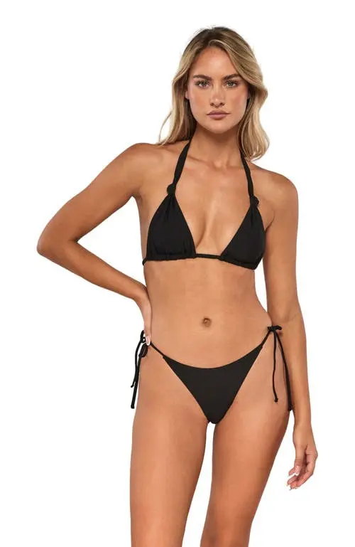SWIM SYSTEMS Mckenna Tie Side Bikini Bottom - Black