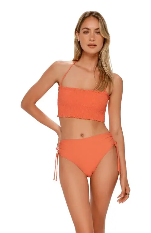 SWIM SYSTEMS Malia High Waist Bikini Bottom - Persimmon