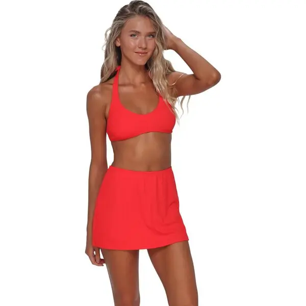 PACIFICA BY SUNSETS Cove Mini Skirt - Red Hot Rib