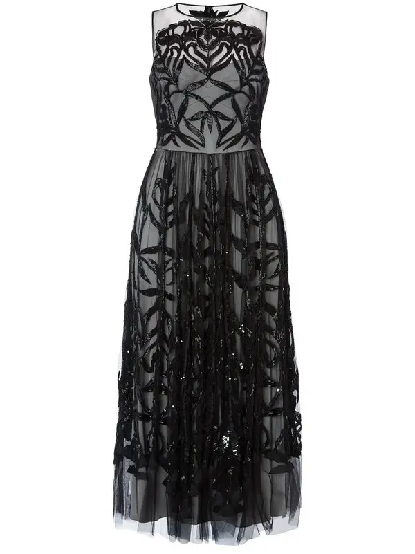 TEMPERLEY LONDON Inez Midi Dress - Black