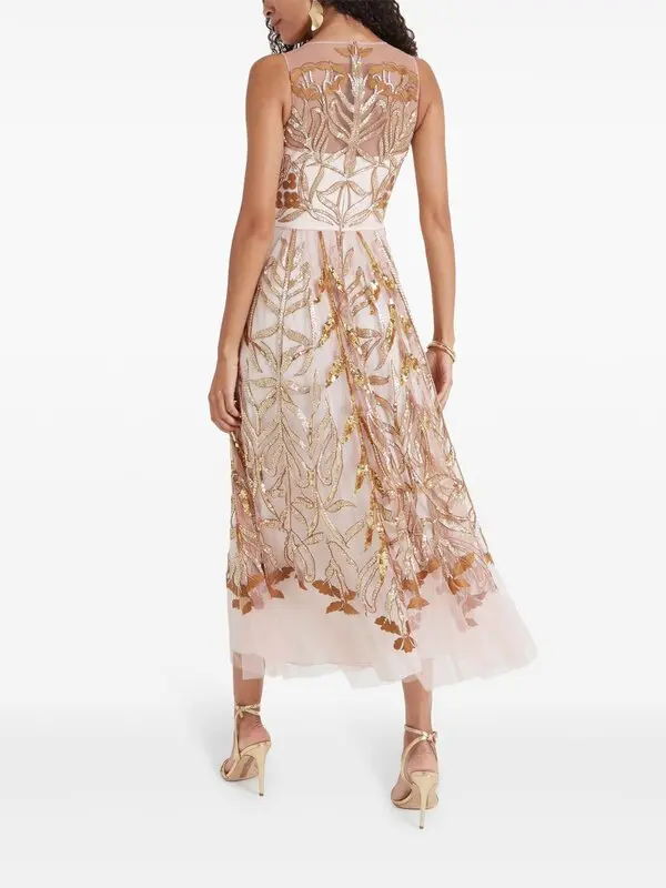 TEMPERLEY LONDON Inez Cocktail Midi Dress - Neutrals