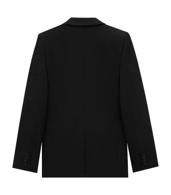Saint Laurent Wool Tuxedo Blazer - Black