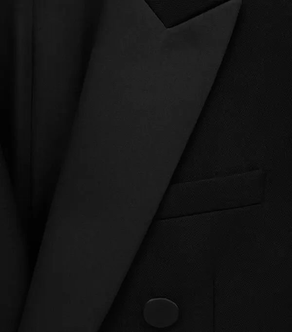Saint Laurent Wool Tuxedo Blazer - Black