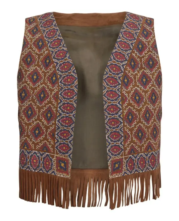 Gucci Printed Suede Vest