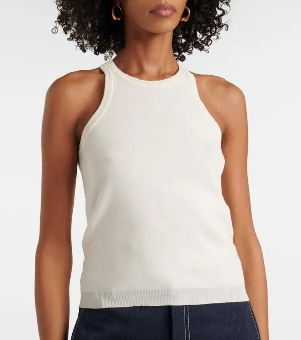 Max Mara Arnes Cotton Tank Top - White