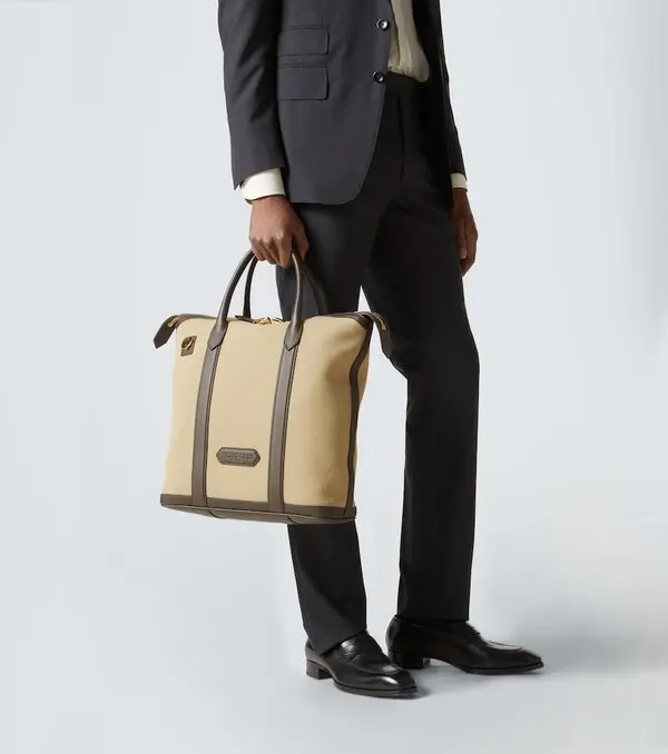 TOM FORD Buckley East West Canvas Tote Bag