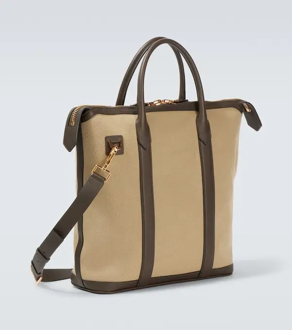TOM FORD Buckley East West Canvas Tote Bag