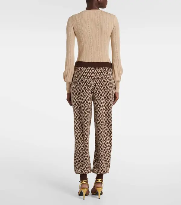 Valentino Garavani Toute La V Virgin Wool Track Pants