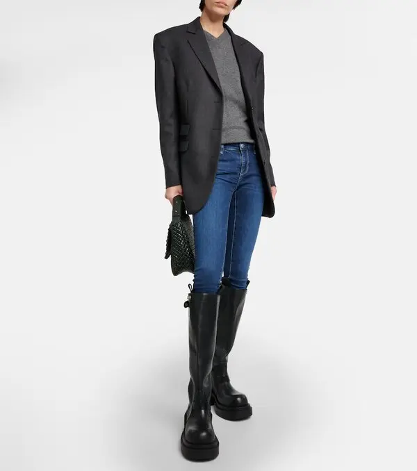 Ag Mid-rise Skinny Jeans - Blue