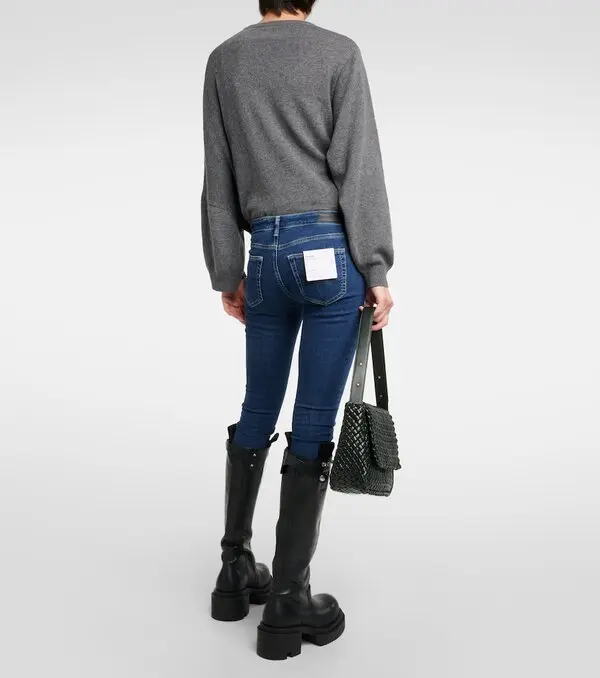 Ag Mid-rise Skinny Jeans - Blue