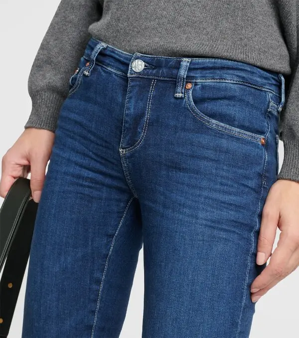 Ag Mid-rise Skinny Jeans - Blue