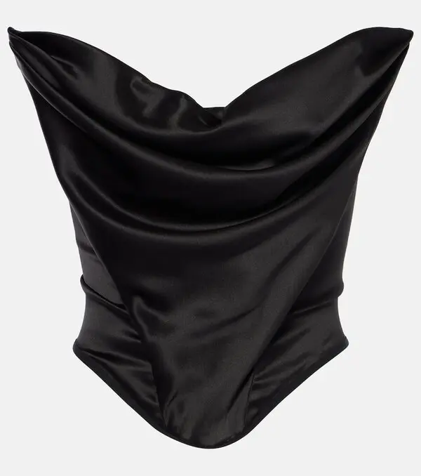 Magda Butrym Draped Corset - Black