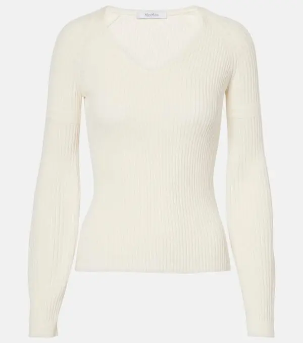 Max Mara Gioiosa Ribbed-knit Cotton Sweater