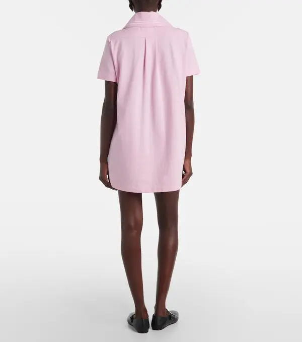 PATOU Logo Cotton Polo Dress - Pink