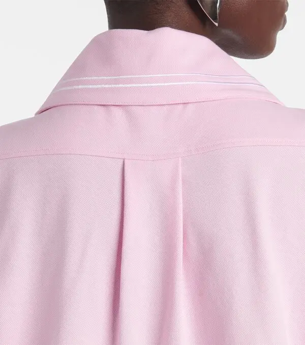 PATOU Logo Cotton Polo Dress - Pink