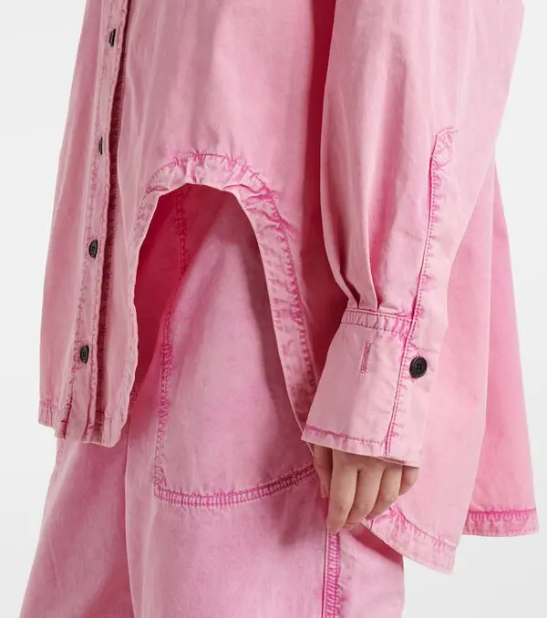 Attico Diana Asymmetric Overshirt - Pink
