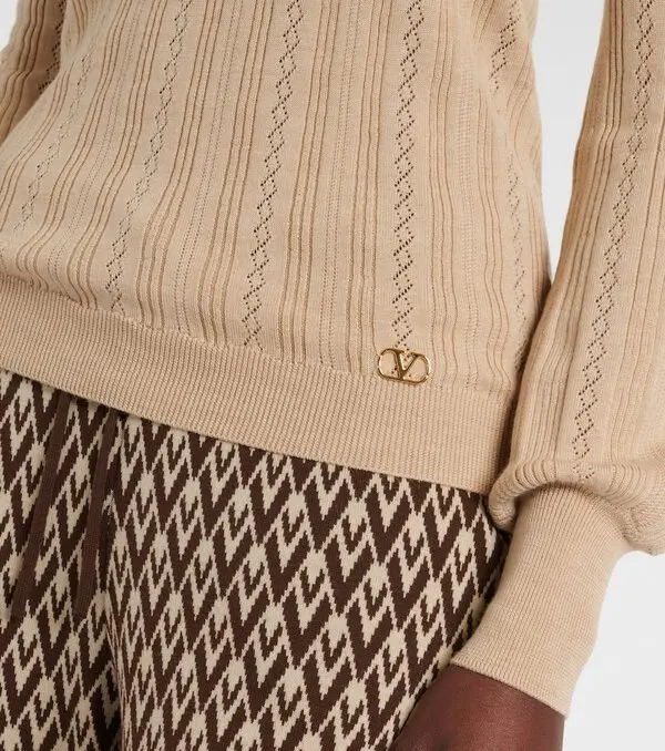 Valentino Garavani Virgin Wool Sweater - Beige