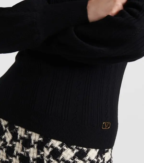 Valentino Garavani Maglia Virgin Wool Sweater - Black