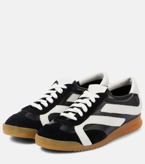 Proenza Schouler Track Suede-trimmed Leather Sneakers - Black