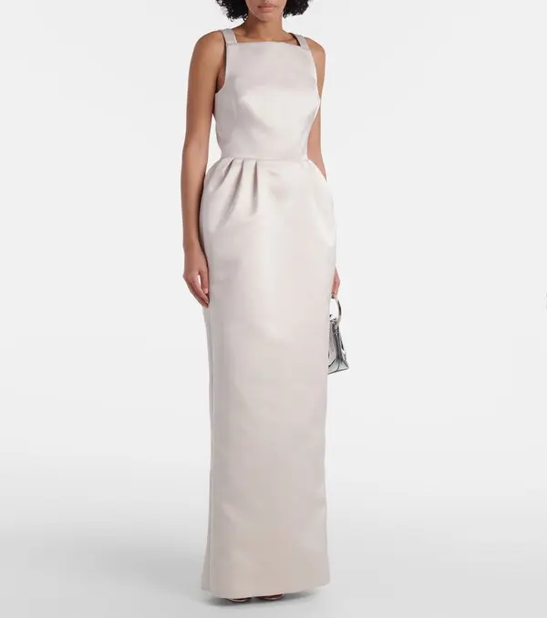 Safiyaa Trecchi Embellished Satin Gown