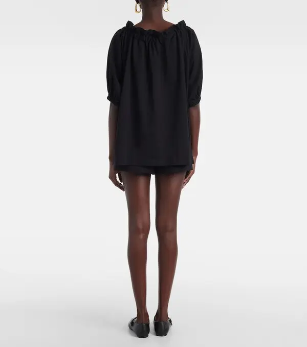 PATOU Cotton Jersey Top - Black