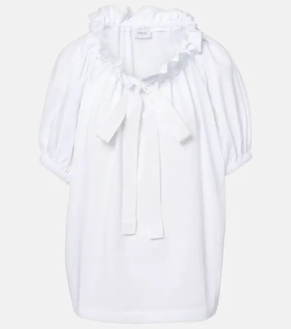 PATOU Cotton Jersey Top - White