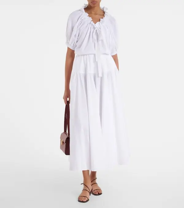 PATOU Cotton Jersey Top - White