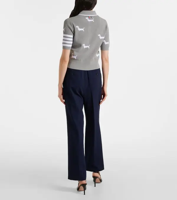 Thom Browne 4-bar Polo Shirt - Grey