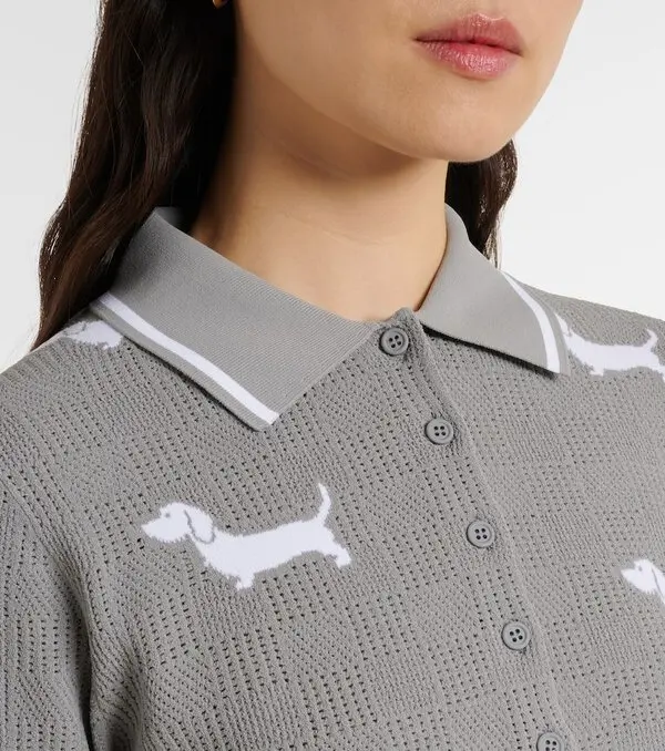 Thom Browne 4-bar Polo Shirt - Grey
