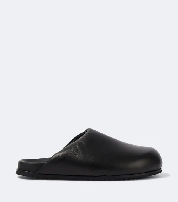 Rick Owens Granola Leather Mules - Black