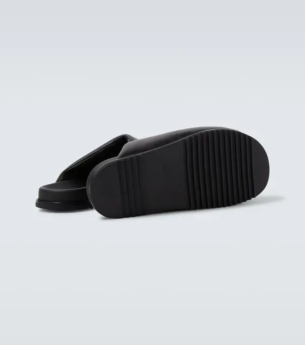 Rick Owens Granola Leather Mules - Black