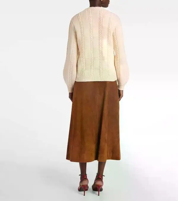 Valentino Garavani Virgin Wool Cardigan - Beige