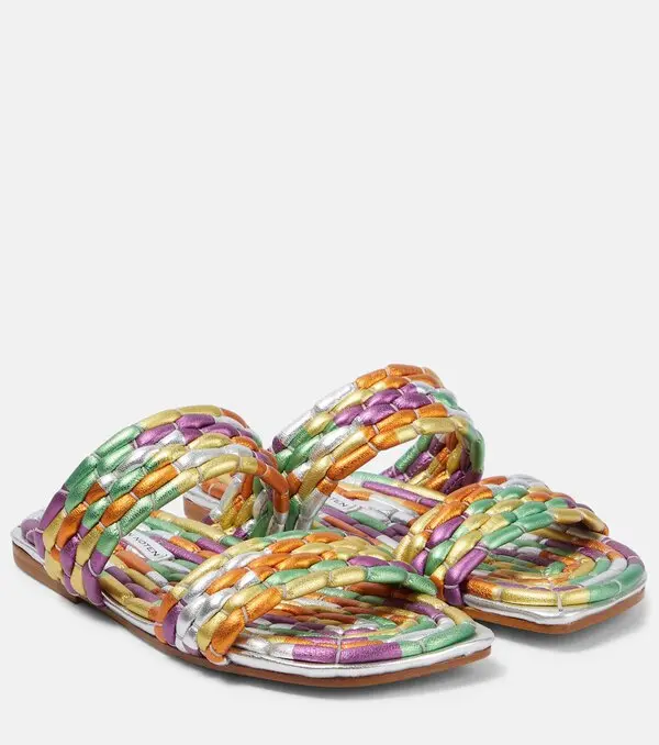 Dries Van Noten Metallic Leather Sandals - Multicoloured
